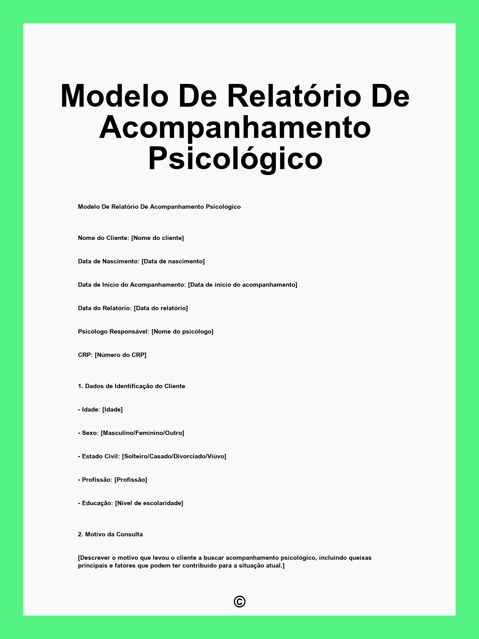 Exemplo De Psicologia Inicial